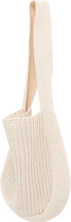 BESPORTBLE Paquet Fourre-tout en Tricot Grand Format pour Femme Paquet &agrave; Bandouli&egrave;re Portable Couleur Abricot L&eacute;ger Polyvalent Voyage Usage Quotidien et Sorties