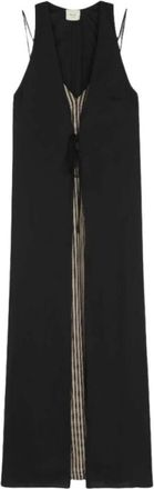 Alysi Femme, Robes, Noir, Taille: 36 FR Robe Longue Combin&eacute;e