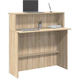 vidaXL Vidaxl - Bureau r&eacute;ception ch&ecirc;ne sonoma 100x50x103,5 cm bois ding&eacute;nierie
