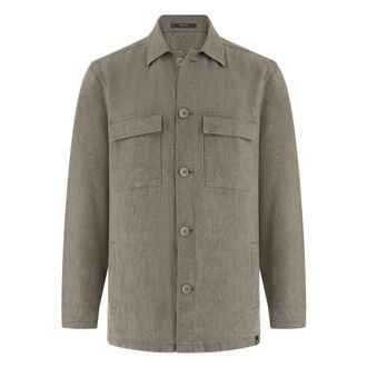 Boggi Milano Homme, Vestes, Vert, Taille: L Link Shirt Jacket