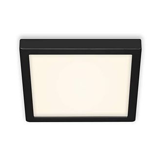 Briloner Leuchten - LED Deckenleuchte, Deckenlampe, 21 Watt, 2.000 Lumen, 4.000 Kelvin, Schwarz-Weiß, 300x300x32mm (LxBxH)