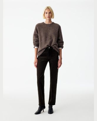 Arket Cropped Corduroy Trousers -Braun