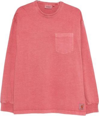 Carhartt Work in Progress Homme, Tops, Rose, Taille: M L/S Torion Pocket T-Shirt