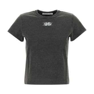 Alexander Wang Logo Graphic T-Shirt - - Tops - Damen - Grau - XS