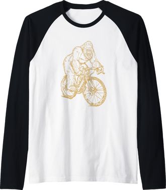 Seembo Gorilla Cycling Bicycle AFFE Lustiges Tierfahrrad Raglan