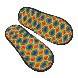 Generic Pantoufles En Coton Rayures Rainbow Antid&eacute;rapant Slippers Unisexe Chaussons DInt&eacute;rieur Pour Voyage Camping H&ocirc;tel L