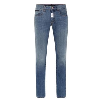 Philipp Plein Homme, Jeans, Bleu, Taille: W32 Denim Pantalons Super Fit