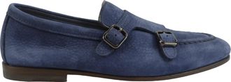 Santoni Loafer - Mocassino con doppia fibbia navy - Gr. UK_6 - in Blau - für Damen