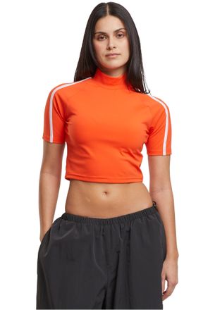 Urban Classics Ladies High Neck Short Tee signalred, M