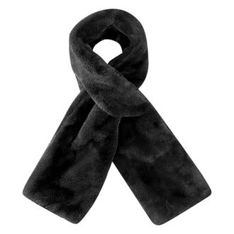 Generic Écharpe à enfiler, écharpe en fausse fourrure douce avec poche zippée dissimulée, accessoire dhiver chaud, couleurs unies et design en peluche, tour d