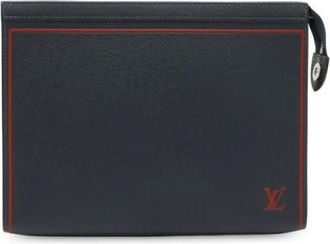 Louis Vuitton Pre-owned Taiga Pochette Voyage MM Clutch - Femme - Pre-owned - Bleu - Taille: ONE Size