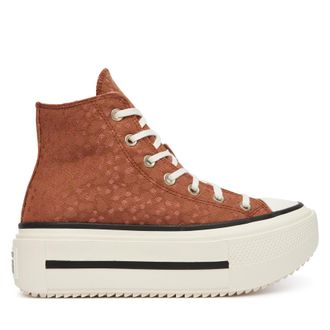 Converse Sneakers aus Stoff Converse Chuck Taylor All Star Lift Double Stack Platform Deer A17883C Braun