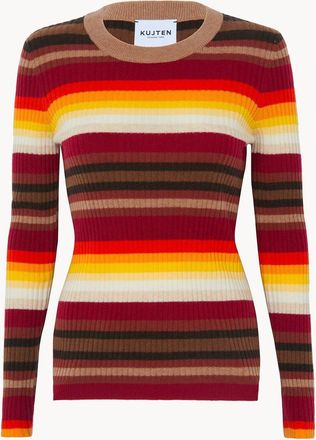 Kujten Pull cachemire col rond rayé - Pull Harper