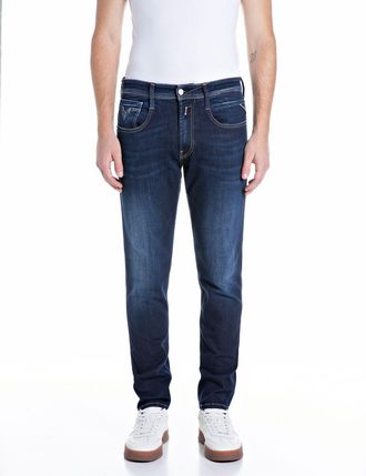 Replay Slim-fit-Jeans REPLAY Anbass Superstretch, Herren, Gr. 31, L&auml;nge 34, dunkelblau c007, Denim/Jeans, Obermaterial: 90% Baumwolle, 8% Polyester, 2% Elast