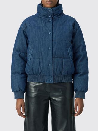 Jacob Cohen Bomber matelass&eacute; en denim de coton avec col montant