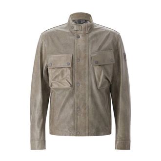 Belstaff Homme, Vestes, Vert, Taille: 2XL Leather Vestes