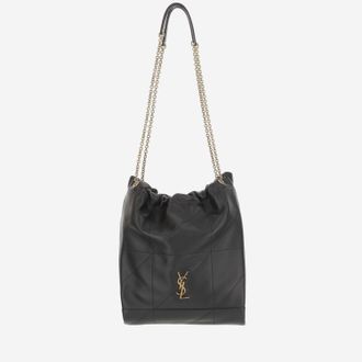 Saint Laurent Womens Shoulder Bag Jamie Pochon Black Leather