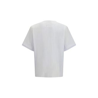 sacai Mens White Cotton T-Shirt