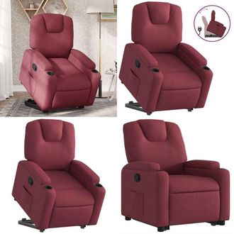 vidaXL Relaxsessel mit Aufstehhilfe Weinrot Stoff - Relaxsessel - Fernsehsessel - TV-Sessel - Elektrischer Lift - Aufstehhilfe - Home & Living