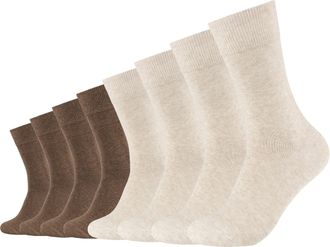 s.Oliver Socken S.OLIVER essentials, Herren, Gr. 35-38, braun (nature melange), Baumwollmischung, normal, Socken Socken, mit weichem Bund