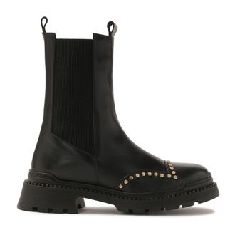Kazar Stiefel mit Slip-On-Obermaterial verziert mit runden Nieten - - Shoes - Damen - Schwarzk - 38 EU