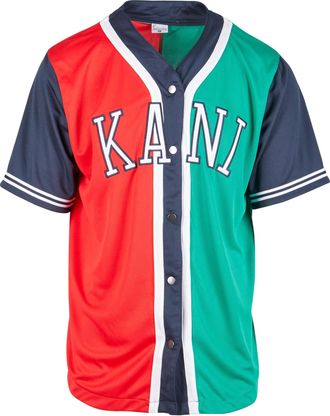 Karl Kani Herren KKMQ12148RED College Block Baseball Shirt red/Green/Navy red, XXL