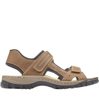 Rieker L&auml;ssige offene flache Sandalen - - Shoes - Herren - Braun - 42 EU