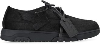 Off-white Mens Low-Top Derby Sneakers Black Leather Trainers