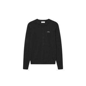 Les Deux Homme, Sweatshirts et sweats &agrave; capuche, Noir, Taille: XL Gary Patch Crewneck Knit