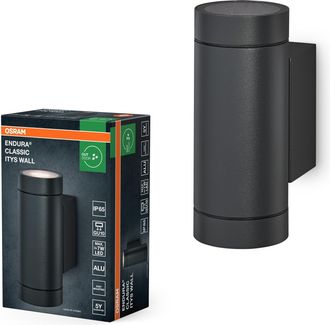 Osram ENDURA CLASSIC ITYS W Au&szlig;enleuchte, Wandleuchte, GU10, dunkelgrau, Aluminium, einfache Installation, Diffusor aus Glas oder PMMA, IP65 Schutzklasse,in