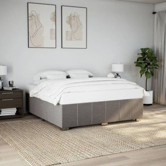 vidaXL Cadre de lit sans matelas taupe 200x200 cm tissu vidaXL