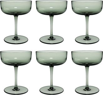 like. by Villeroy & Boch Villeroy & Boch Like Sage Sektschale/Dessertschale Set 6 teilig, Farbglas gr&uuml;n, F&uuml;llmenge 100 ml