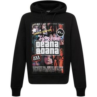 Dsquared2 Sisters Power Deana Und Dana Schwarzer Hoodie