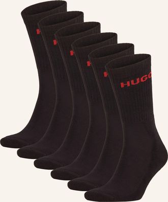 HUGO BOSS Hugo 6er-Pack Str&uuml;mpfe schwarz