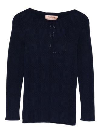 Twin-Set ribbed top - Blau