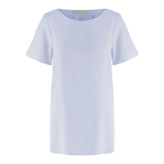 Allude Femme, Tops, Bleu, Taille: 40 FR T-Shirt en soie stretch