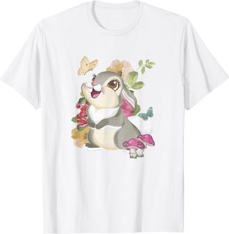 Disney Bambi Thumper Vintage Floral Portrait T-Shirt