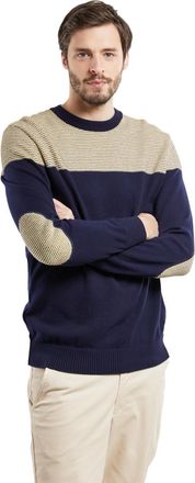 Armor Lux Herren Lang&auml;rmeliger Jacquard J7 Deauville Pullover, Marine Deep/Wei&szlig;/Samoan S, X-Large