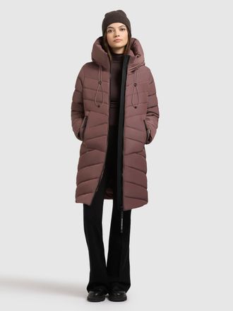 Khujo Steppmantel KHUJO VARE, Damen, Gr. XXL, orchid lila, 100% Polyester, unifarben, eingesetzt elastischer Bund mit Windstopper, M&auml;ntel Steppmantel, Topse