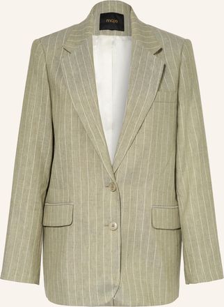 Maje Blazer Mit Leinen gruen