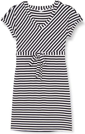 Noppies Damen Dress Short Sleeve Stripe Novi Kleid, Blue Graphite - P334, 42 EU