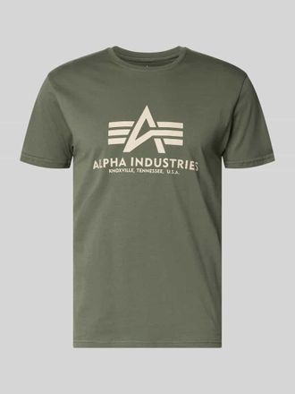 Alpha Industries T-Shirt mit Logo und Rundhalsausschnitt