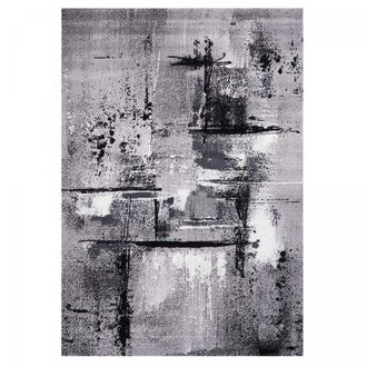 Un amour de tapis Unamourdetapis - Tapis salon et chambre 160x230 gris rectangle tiss&eacute; motif abstrait LYN1 tablo