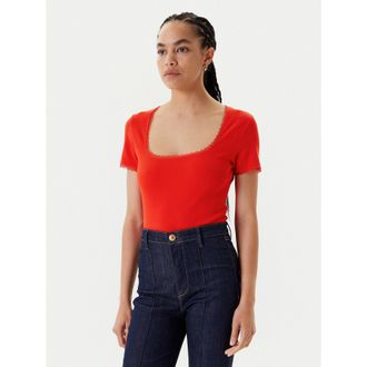 Morgan T-Shirt 232-DLUBI Orange Slim Fit