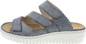 Waldläufer Mules Willow pour femme en cuir suédé bleu, Marine, 40.5 EU Large