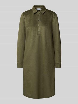 More & More Knielanges Kleid in Leder-Optik