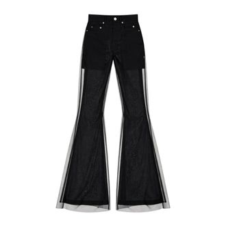Rick Owens Bolan Mesh Panel Hose - - Trousers - Damen - Schwarzk - W27