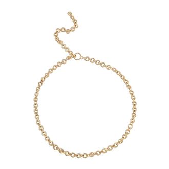 Michael Kors Ceinture cha&icirc;ne avec plaque logo - Femme - Accessoires - Jaune - Taille: L/Xl