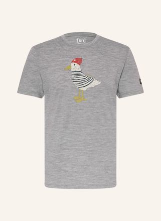 super.natural Funktionsshirt Johnny Mit Merinowolle grau