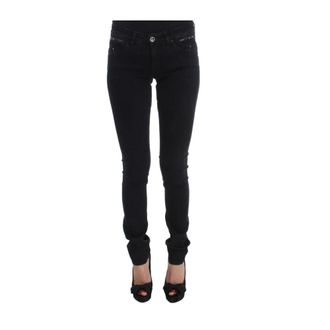 Costume National Slim Fit Designer Jeans in Schwarz - - Jeans - Damen - Schwarzk - W26
